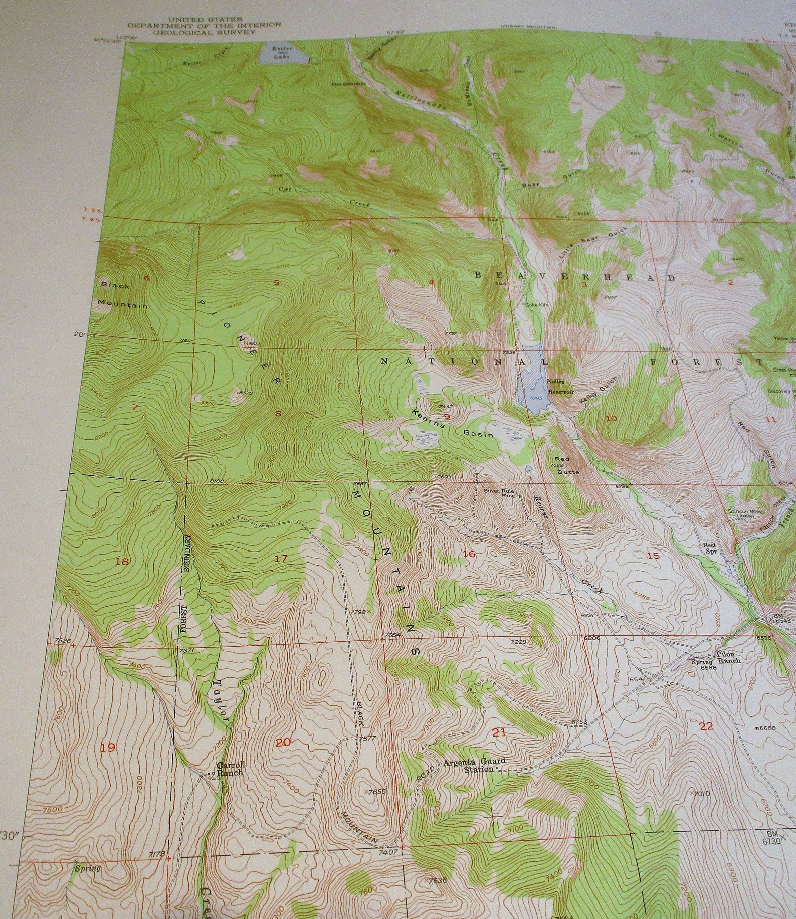 1952 Montana Vintage Topographical Map Ermont Quadrangle | Etsy