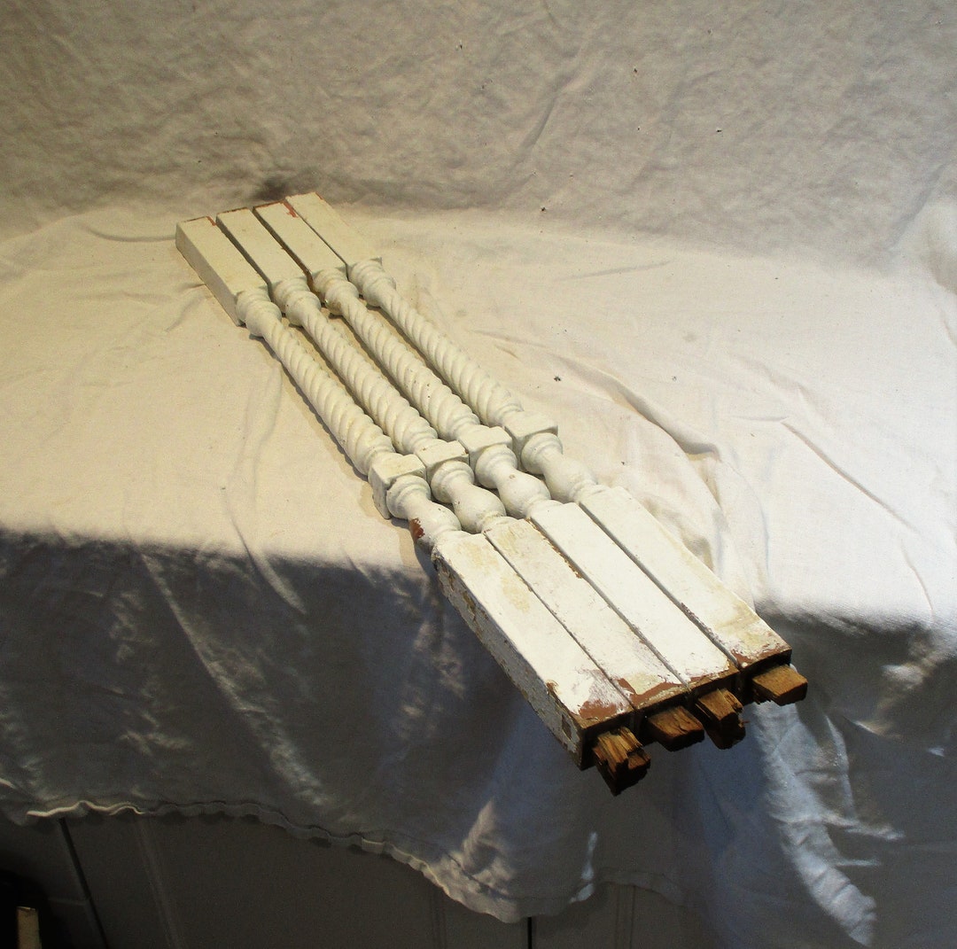 Balusters or Spindles, Barley Twist, Architectural Salvage, Set of 4 ...