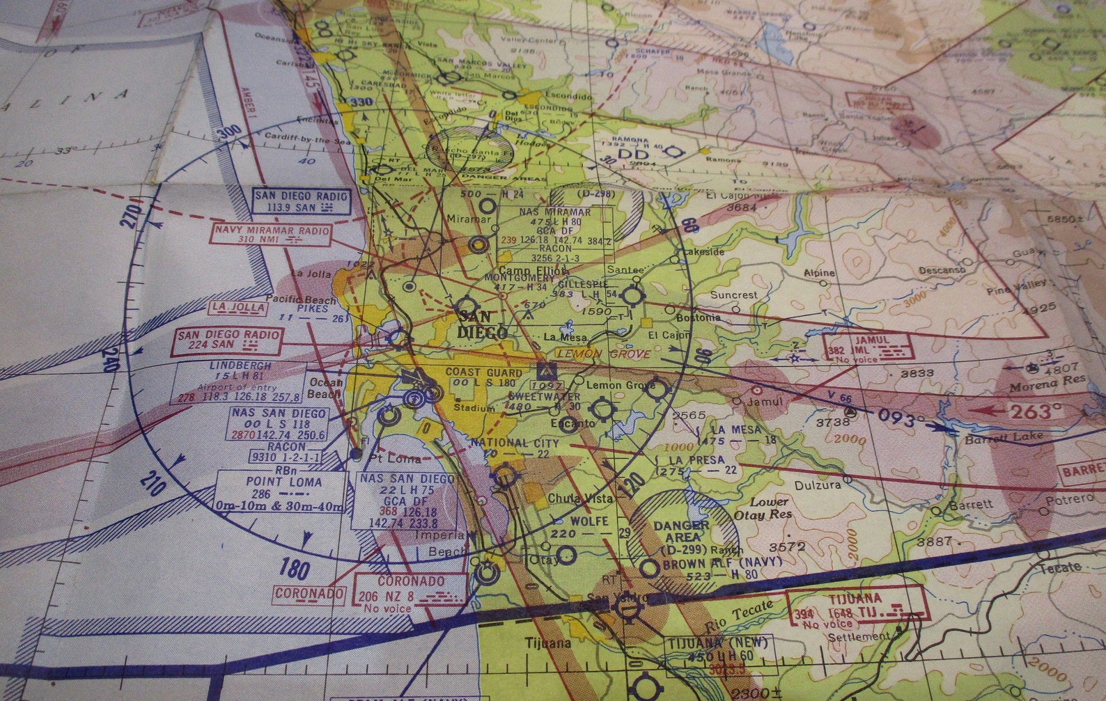 Air Force Map Aeronautical Map 1954 Vintage Pilot's - Etsy