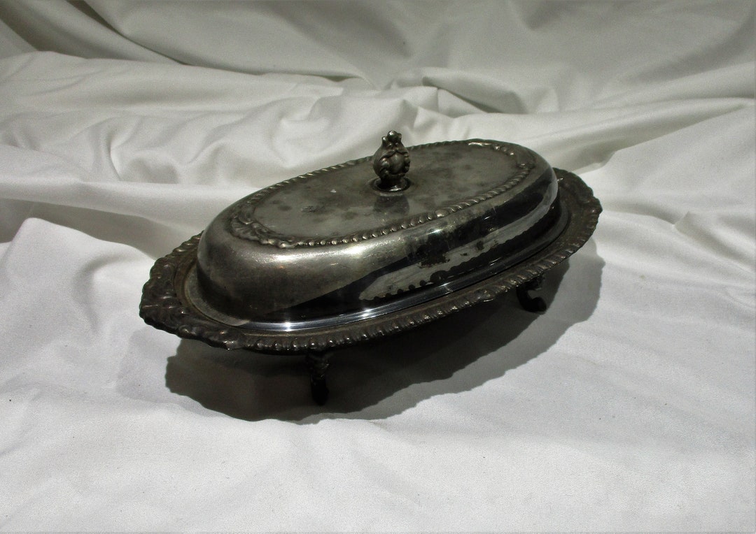Silver Plate Butter or Candy Dish, Sheridan, Downton Abbey Edwardian ...