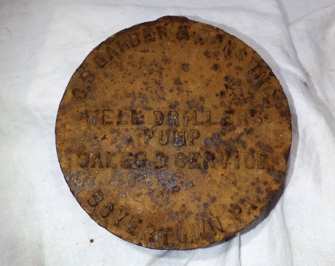 Well Cover, Rusty Old Embossed Architectural Salvage - Etsy