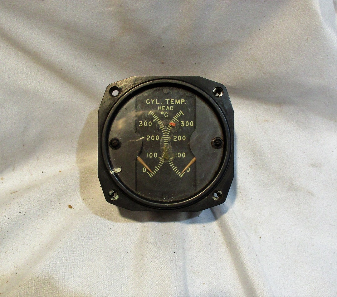 Vintage Naval Aviation Cylinder Temperature Gauge - Weston Electrical ...