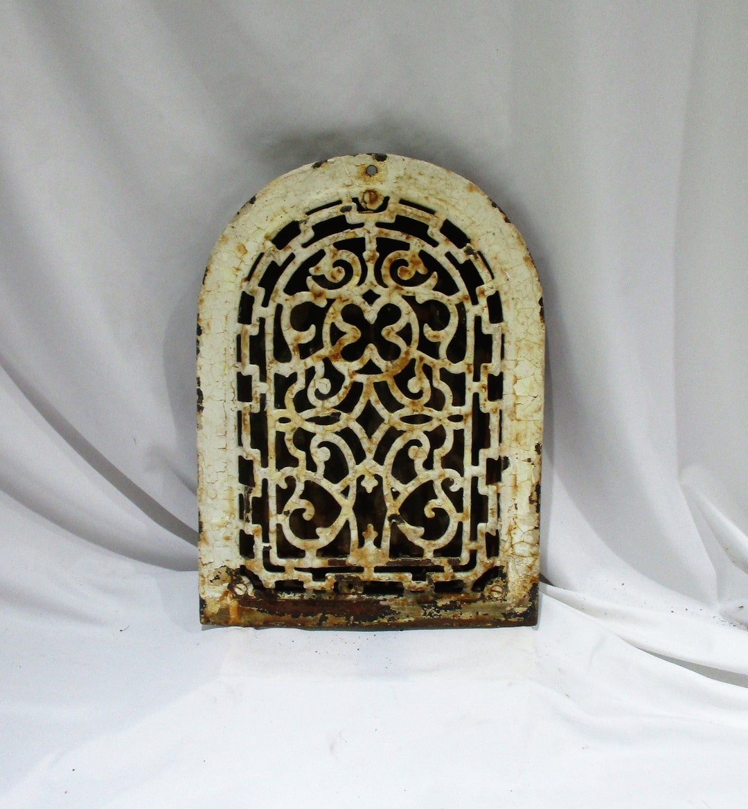 Radiator or Vent Grate, Large Arched Tombstone Style, Old Art Nouveau ...