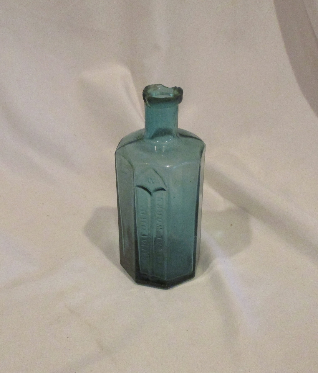 Antique Green Octagonal Glass Bottle: Rumford Chemical Works, Rhode ...