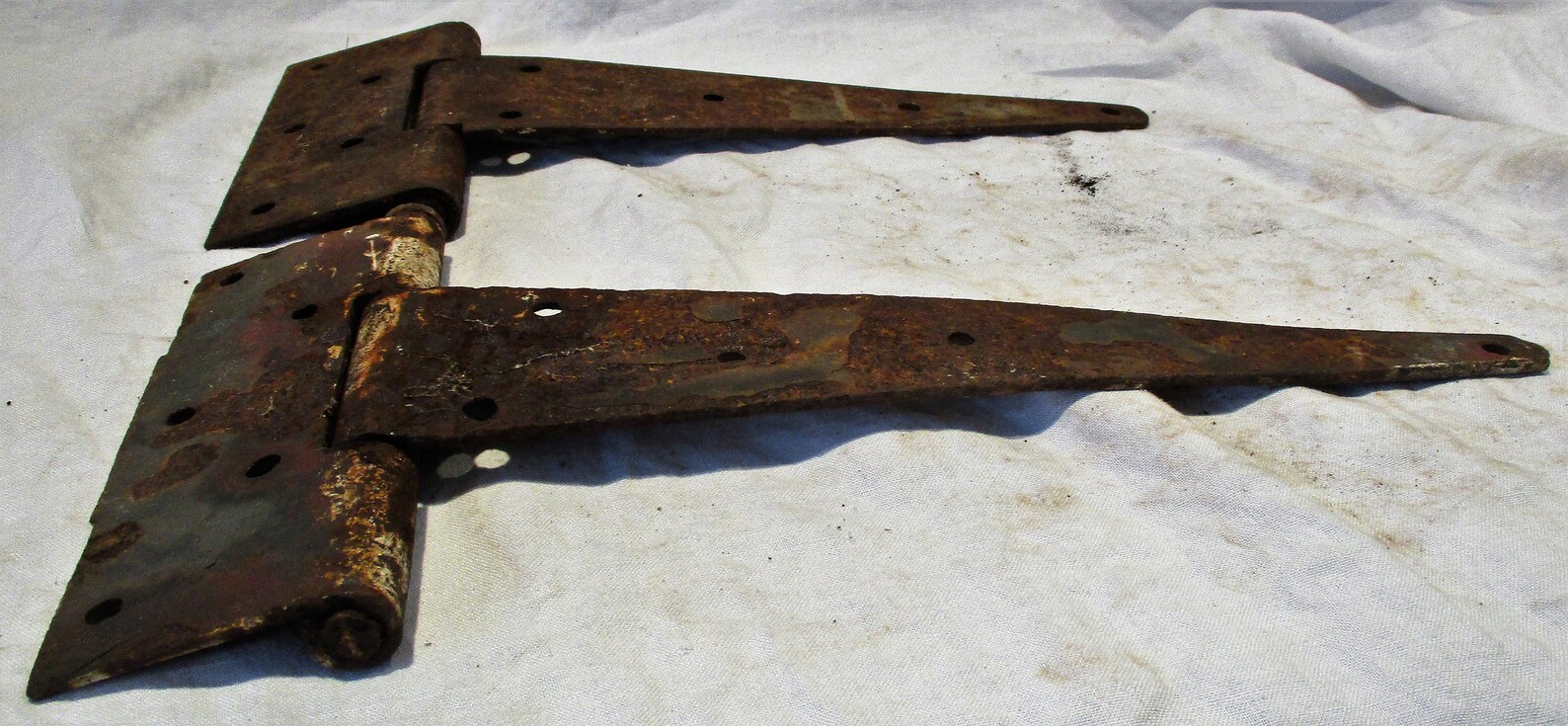 Large Hinges, Heavy Duty Crusty Old Farm Hinges, Circa 1940s ...