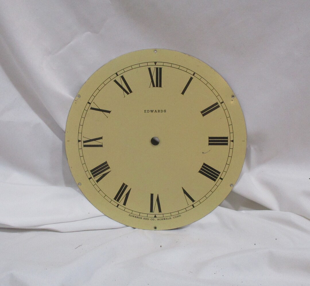Vintage Edwards Clock Face: Mid-century Roman Numerals, Norwalk CT - Etsy