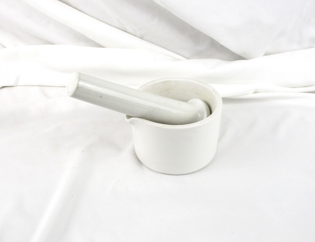 Cooper Winthrop Stearns Porcelain Vintage Mortar and Pestle, Apothecary ...