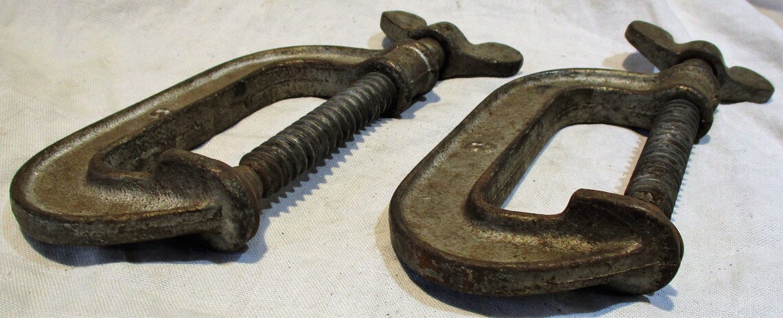 Bat Wing C Clamps Malleable Old 3 Inch C Clamps Vintage - Etsy