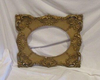 Gold Wood Rectangular Picture Frame, Old Gold Wood Neoclassical Art ...