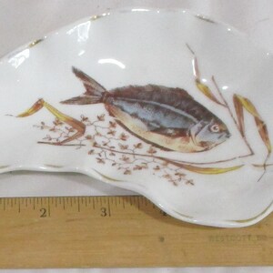 Fish Plate, Vintage Decorative Oyster-shaped Small Side Plate, Probably ...