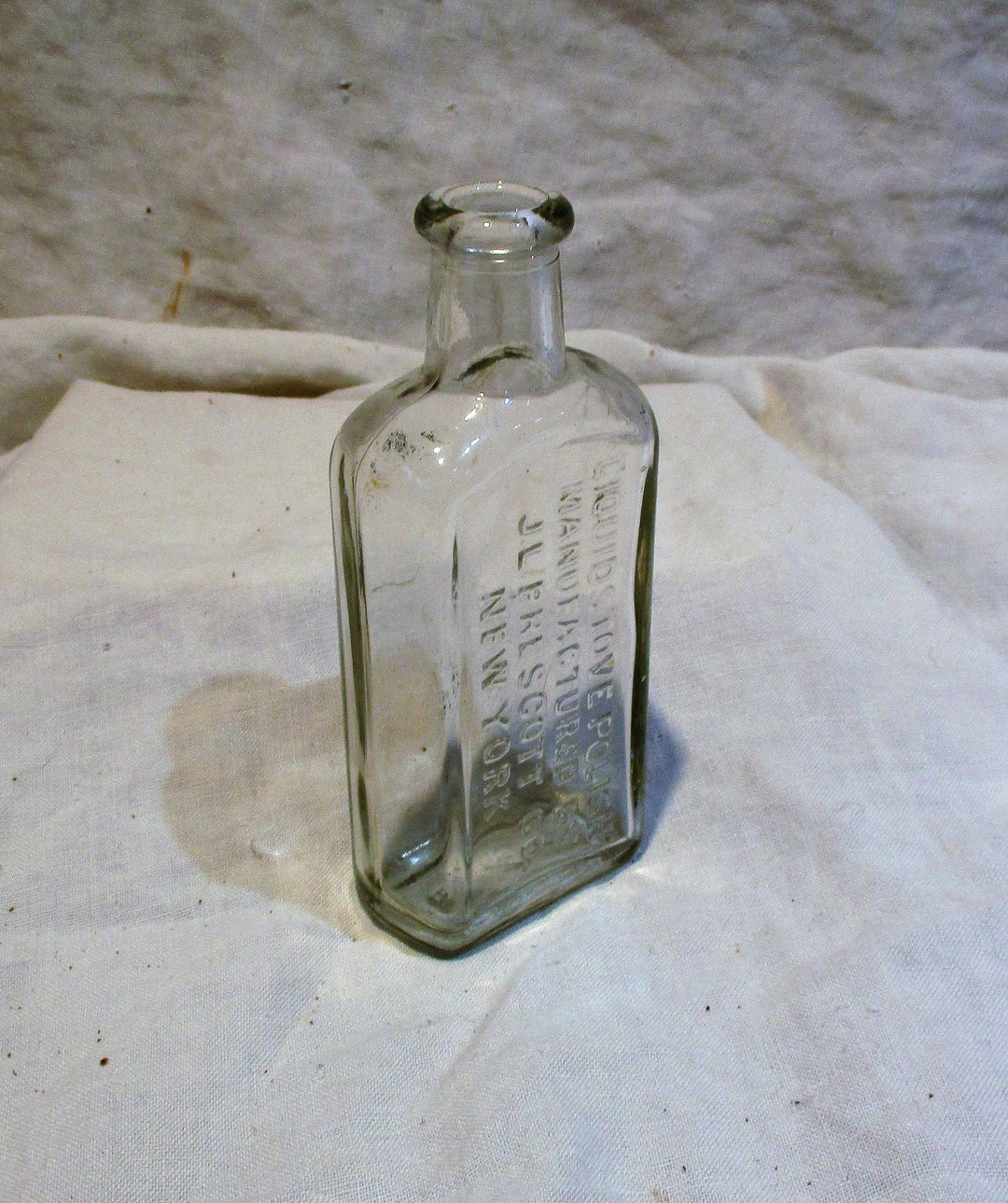 Antique Embossed Glass Bottle: J.L. Prescott Liquid Stove Polish, New ...