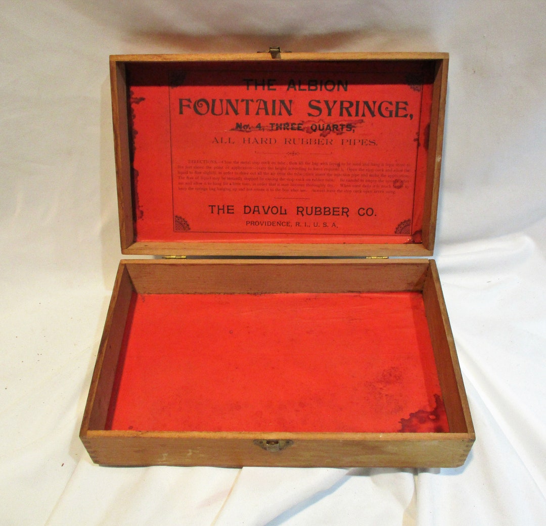 Quack Medicine Box, Albion Fountain Syringe Medical Equipment Box ...