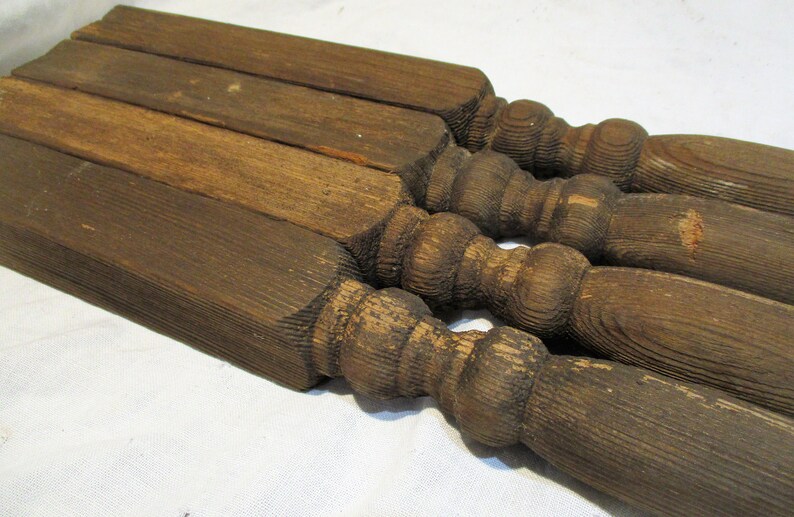Balusters Architectural Salvage Old Unpainted Set of 4 | Etsy