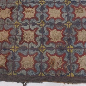 Hooked Rug, Vintage Rectangular, Hand Made, One of a Kind Rug, Antique ...