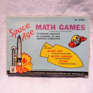 Space Age Math Games, Vintage Children's Games, Retro Educational and ...