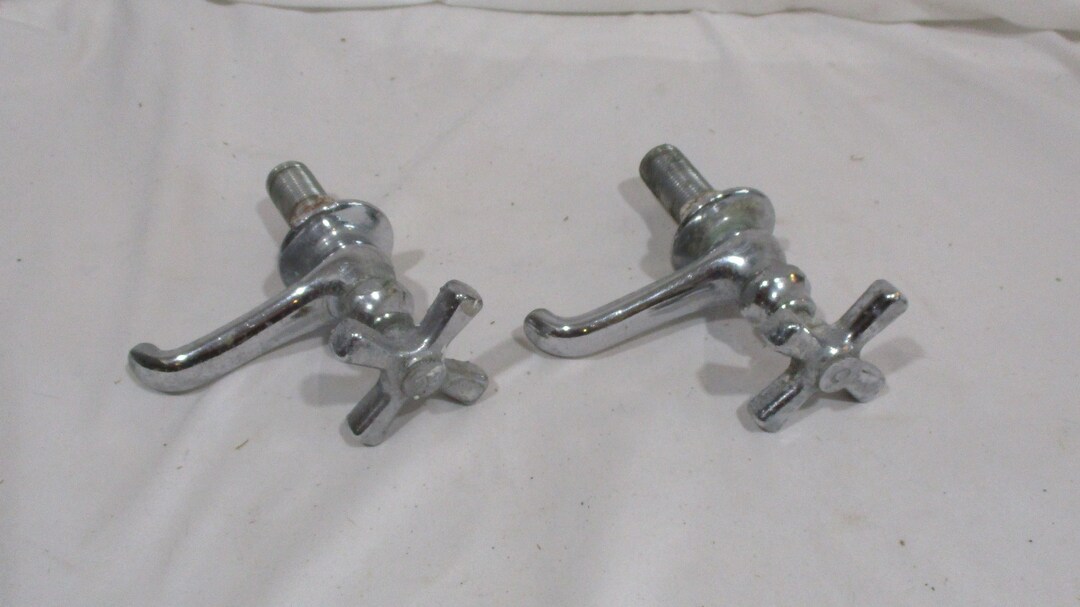 Brass Faucets, Chrome Plated, Old Matching Set of Standard Brand ...