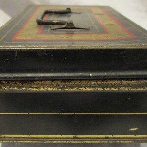 Cash Box, Antique Metal Cash Drawer, Old Bankers Box, Unusual Compact ...