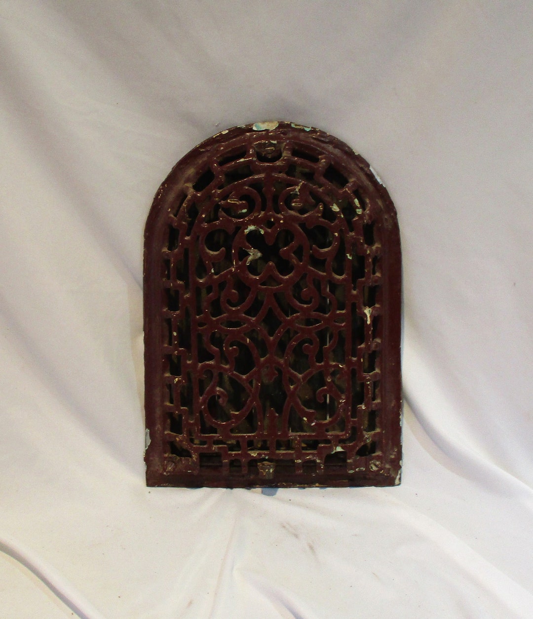 Radiator or Vent Grate, Large Arched Tombstone Style, Old Art Nouveau ...
