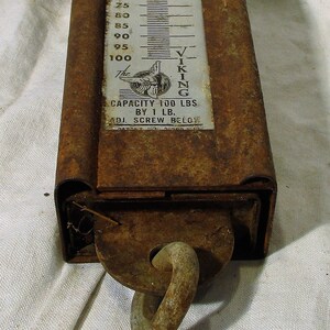 Hanson Viking Scale, Hanging Scale, Vintage 100 Pound Scale, Commercial ...