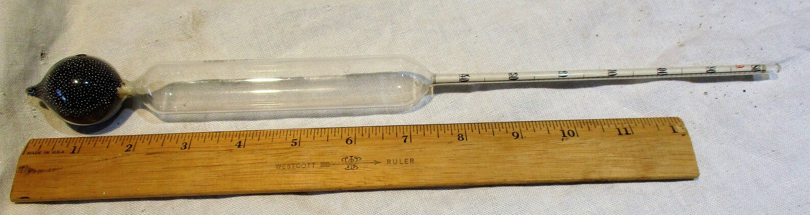 Hydrometer or Lactometer, Specific Gravity Gauge, Large Antique ...