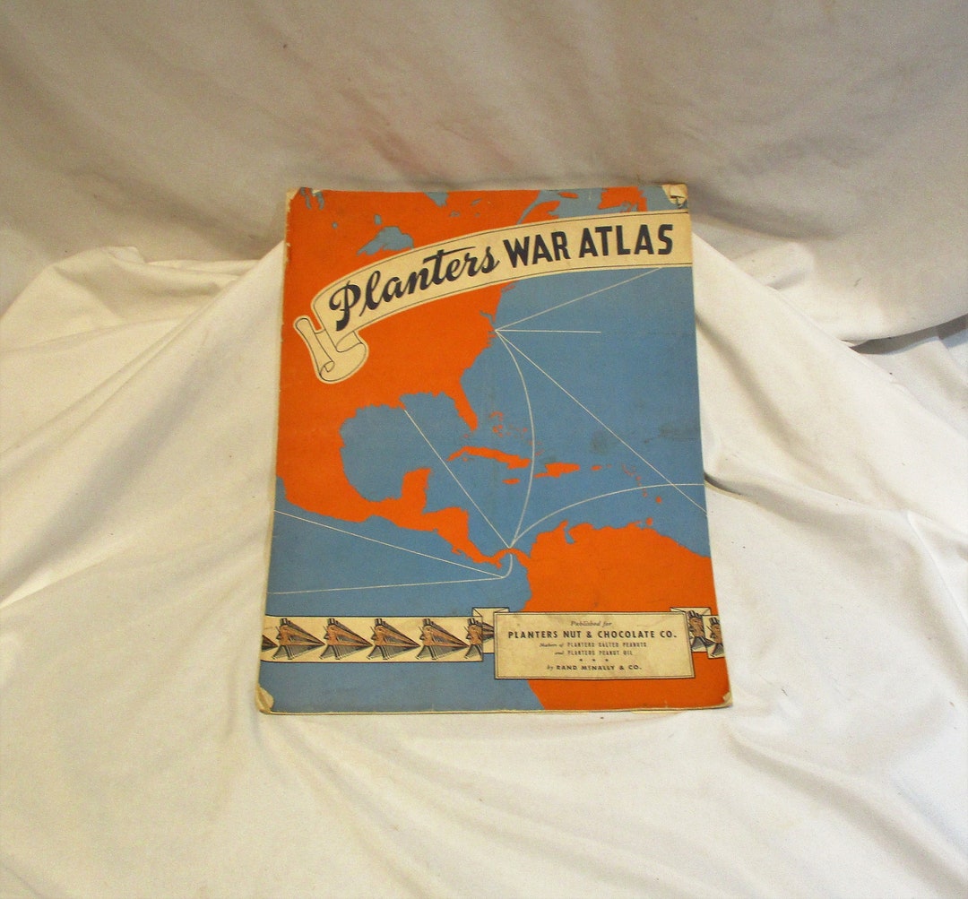 Planters Peanuts Map, World War Two Atlas, War Atlas, Vintage Mr ...