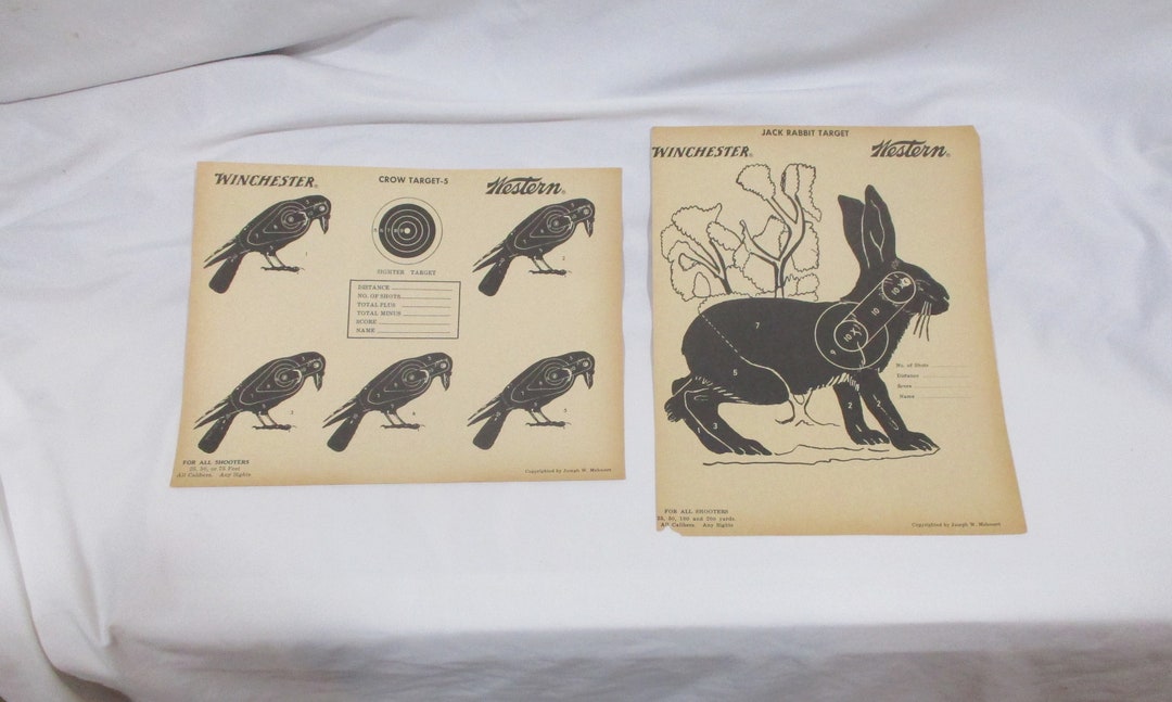 Target Practice, Winchester Western Shooting Targets, Rabbit and Crow ...