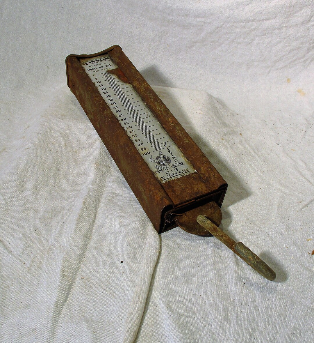 Hanson Viking Scale, Hanging Scale, Vintage 100 Pound Scale, Commercial ...