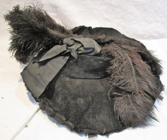 Amish Mourning Hat, Vintage Women's Black Mourning Ha… - Gem