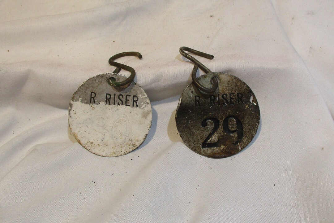 Equipment Tags, Locker Tags, Riser Numbered Discs, Vintage Tags, Old ...