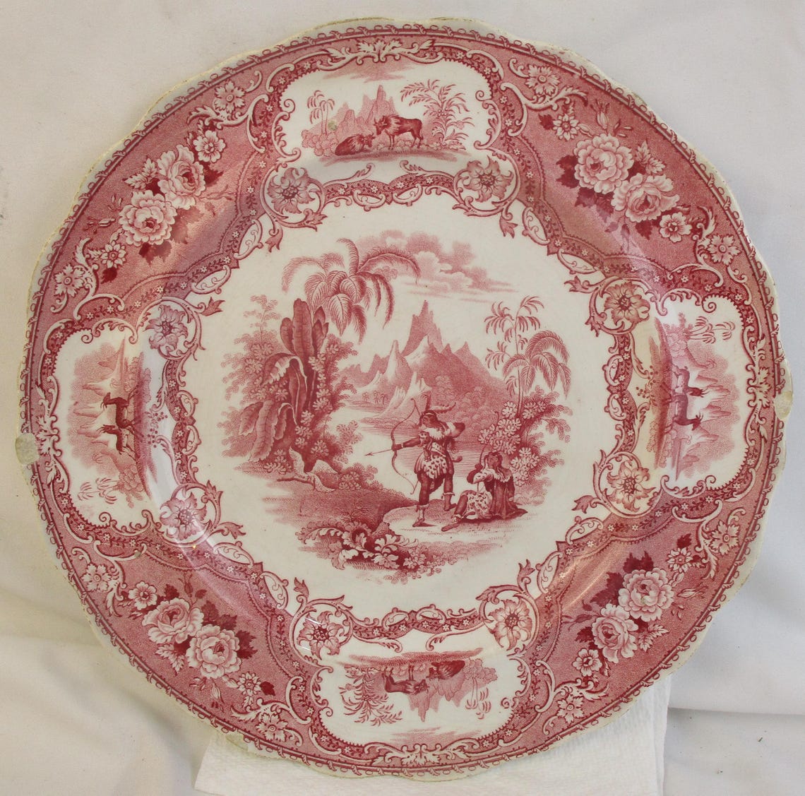 Antique Transferware Plate: William Adams & Sons, Columbus Series ...