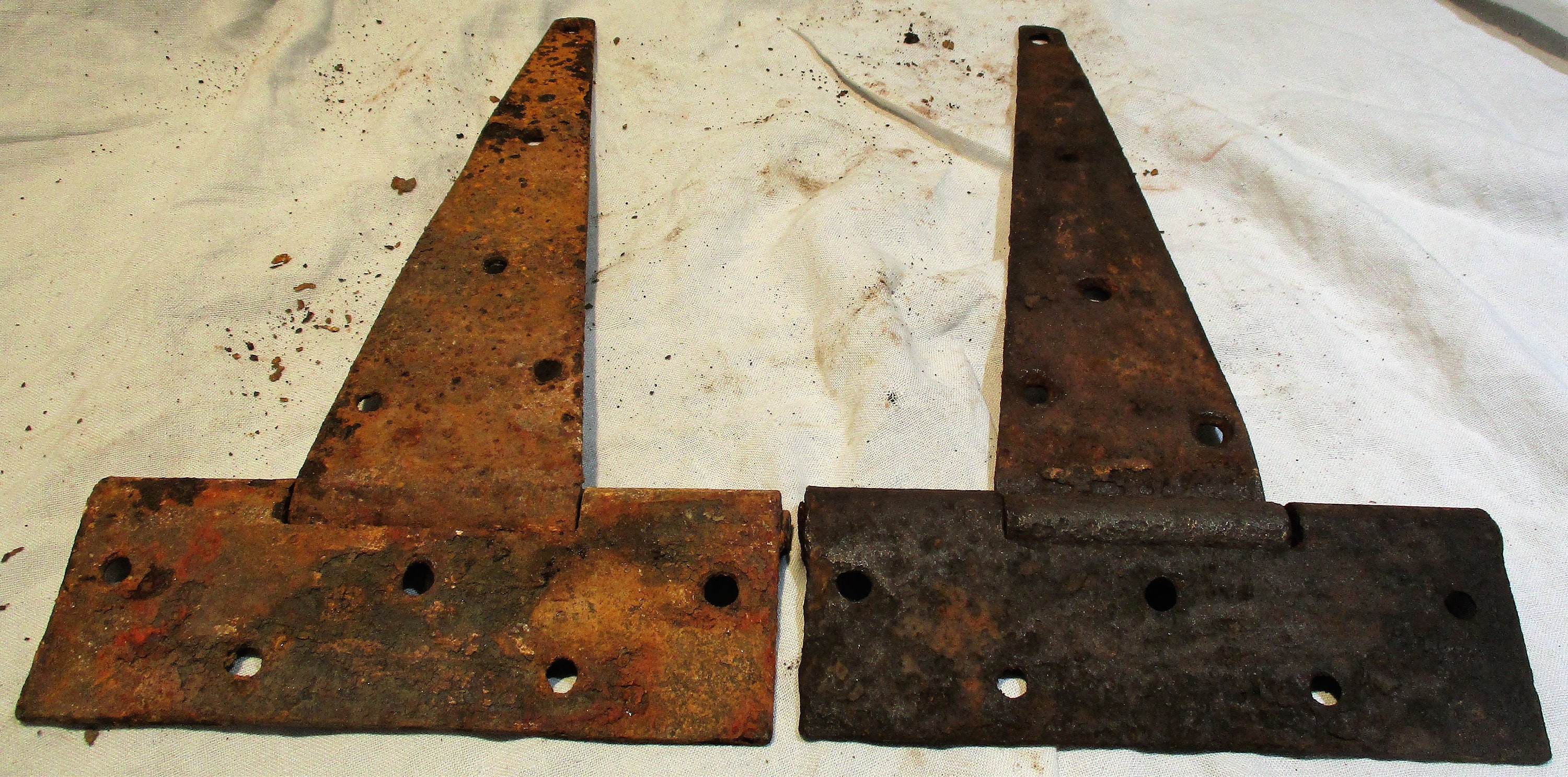 Old Hinges Large Heavy Duty Crusty Farm Hinges circa 1940s | Etsy