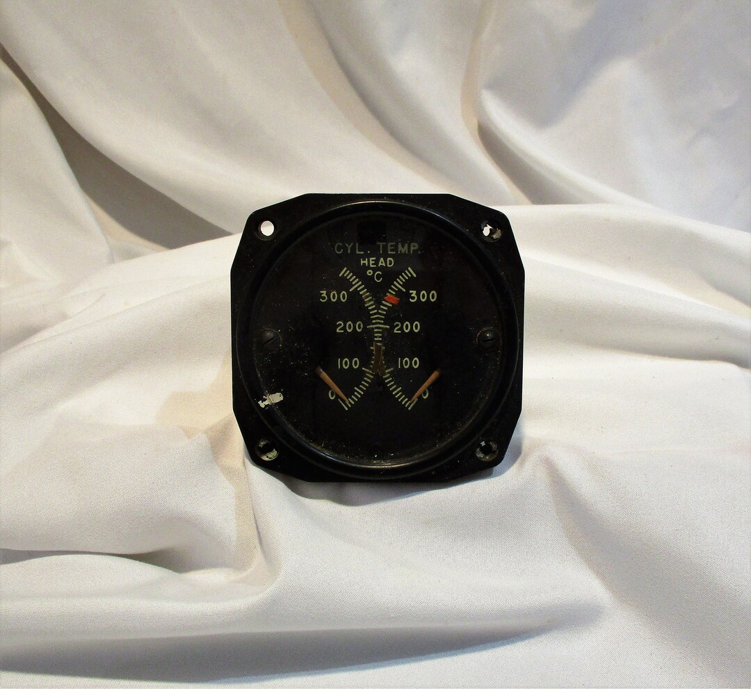 Vintage Naval Aviation Cylinder Temperature Gauge - Weston Electrical ...