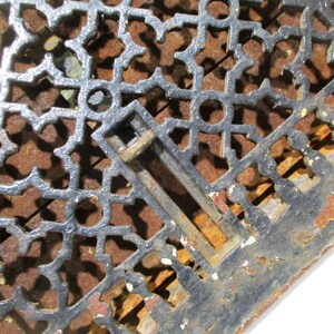 Quatrefoil Vent Grate Cover, Large Arched Cast Iron, Art Nouveau ...