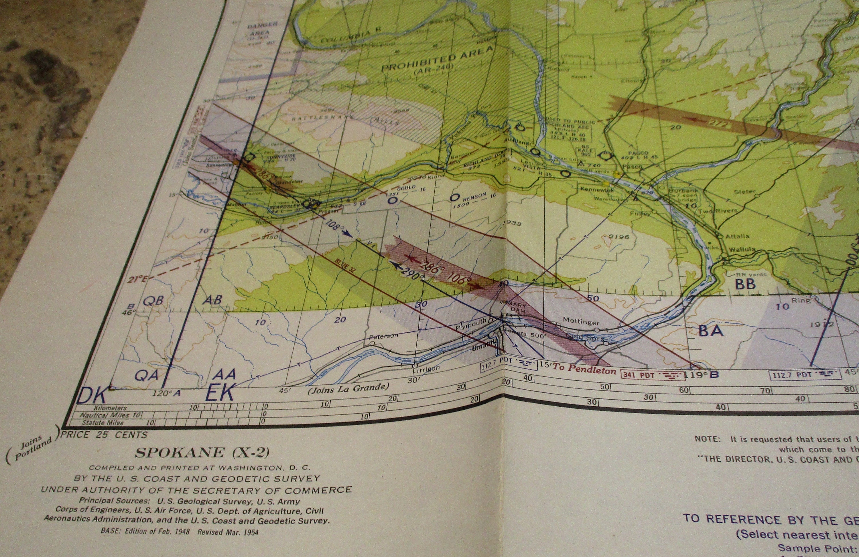 1954 Mapa de la Fuerza Aérea Mapa Aeronáutico Mapa del - Etsy México