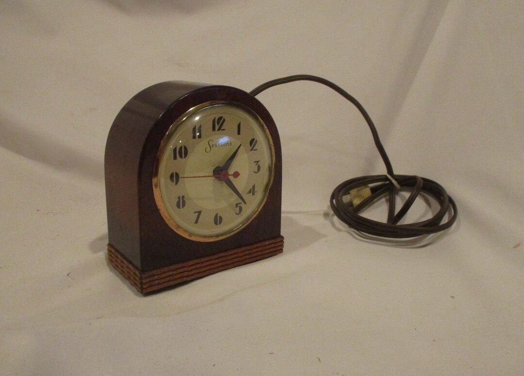 Sessions Art Deco Mounted Clock, NOT Working, American Electric Clock ...