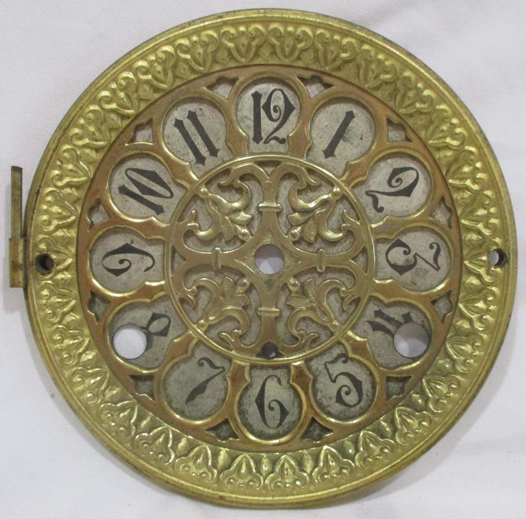 Clock Face, Exuberantly Stylized Arabic Numerals, Unusual and Rare ...