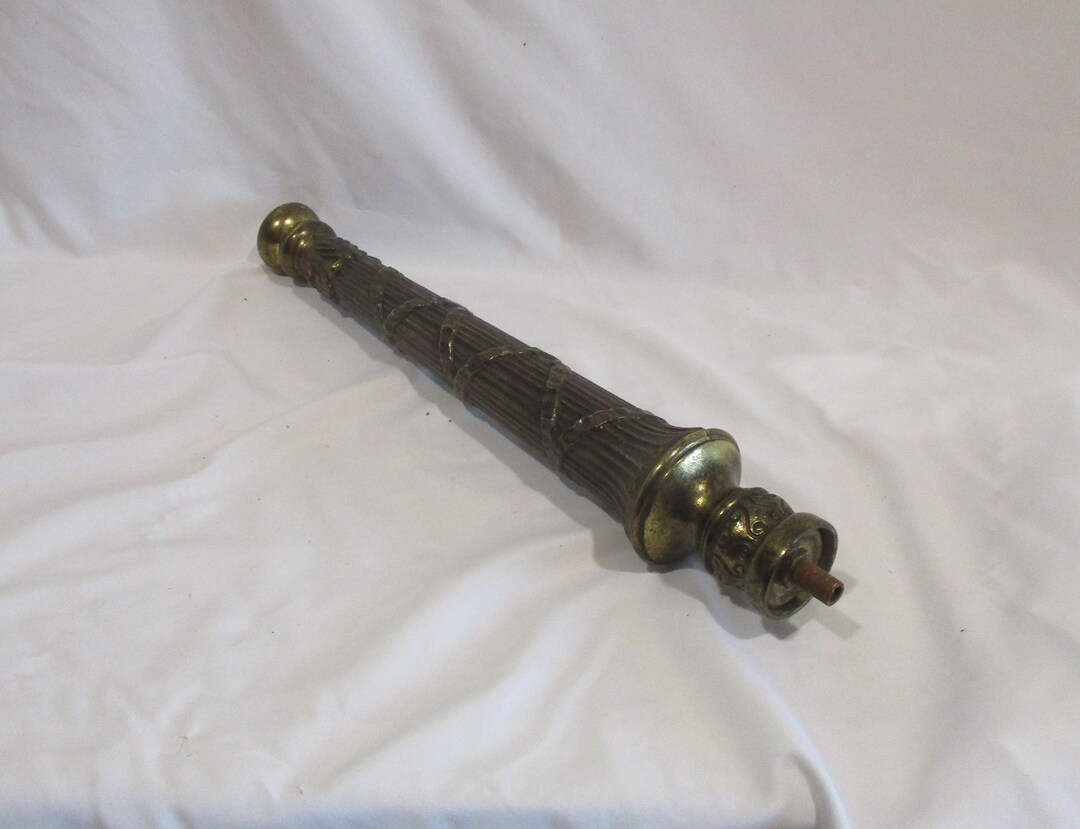 Lamp Part, Lamp Body, Lamp Part, Cast Metal Fluted and Ribbed Metal ...