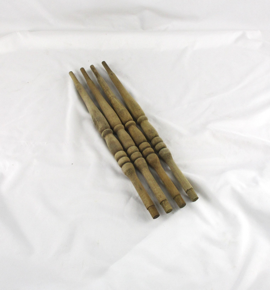 4 Spindles, Furniture Fragments, Turned Stretchers, Chair Parts ...