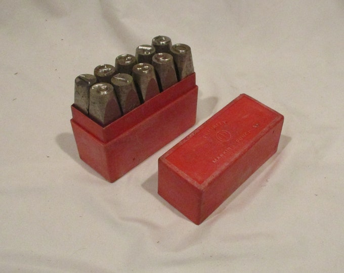 English Number Punches, Set of 9 Metal Thick Priority Marking Punches 1 ...