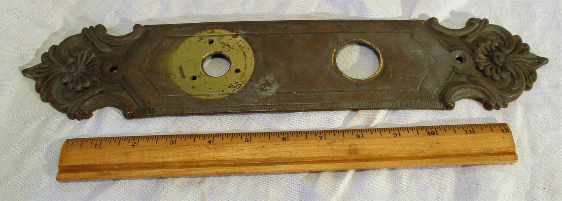 Brass Door Latch Plate Antique Door Lock Hardware Old | Etsy