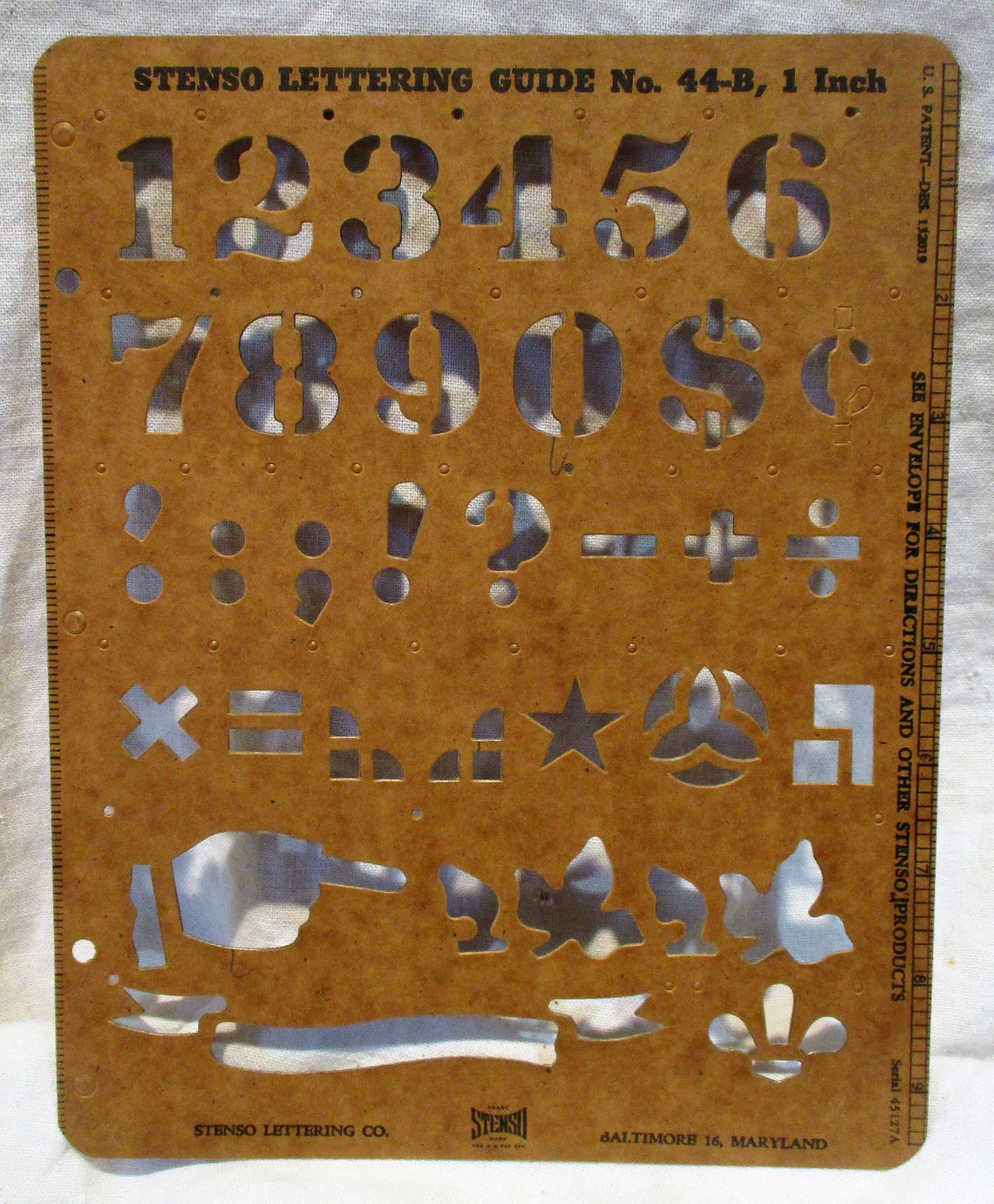 Stencils Lettering Tools STENSO Adjustable Stencil Vintage | Etsy