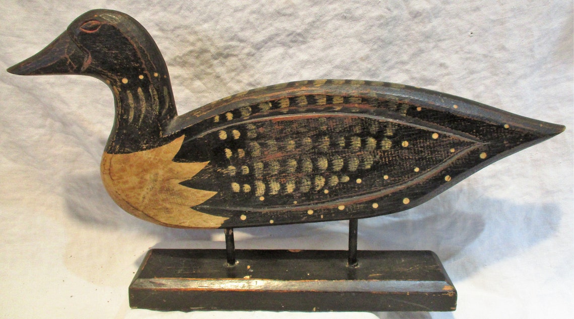 Duck Sculpture Hand Made Folk Art Duck Figurine Hand Made - Etsy