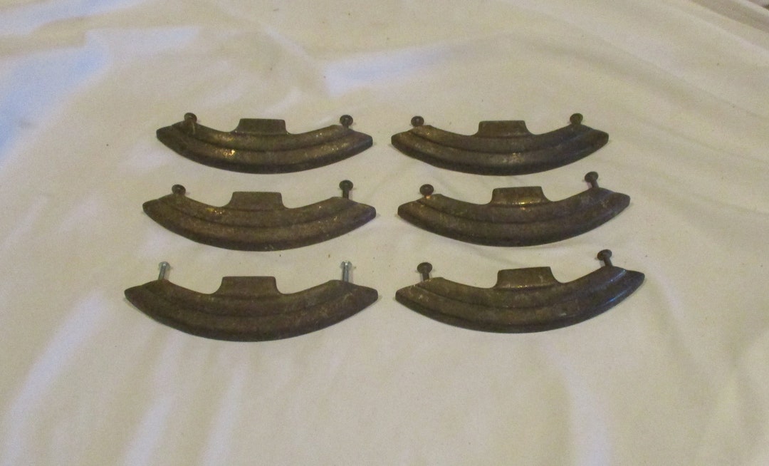 Vintage Metal Waterfall Drawer Pulls - Set of 6 Art Deco Hardware - Etsy