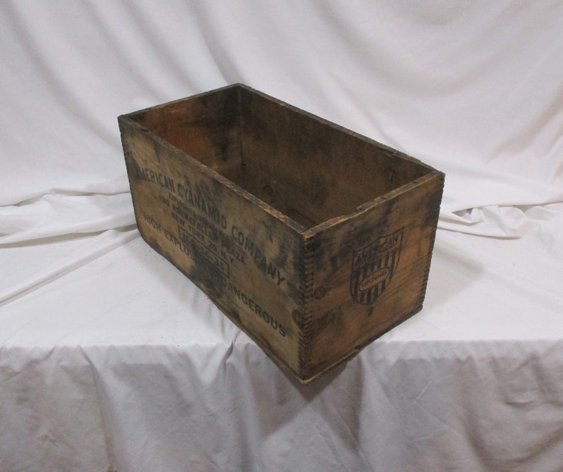 Dynamite Box, Antique Box, Old Wood Crate, American Cyanamid Company ...