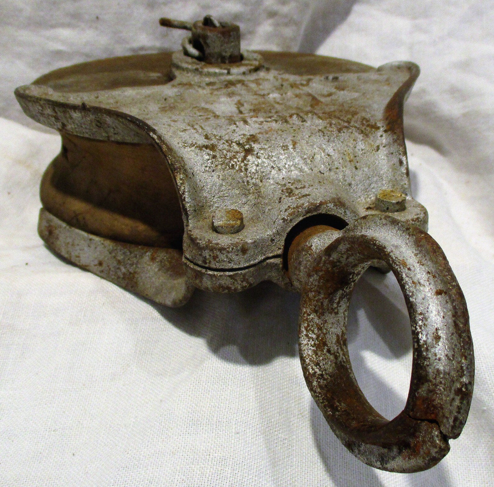 Antique Pulley, Old Metal and Wood Farm and Barn Salvage, Industrial ...