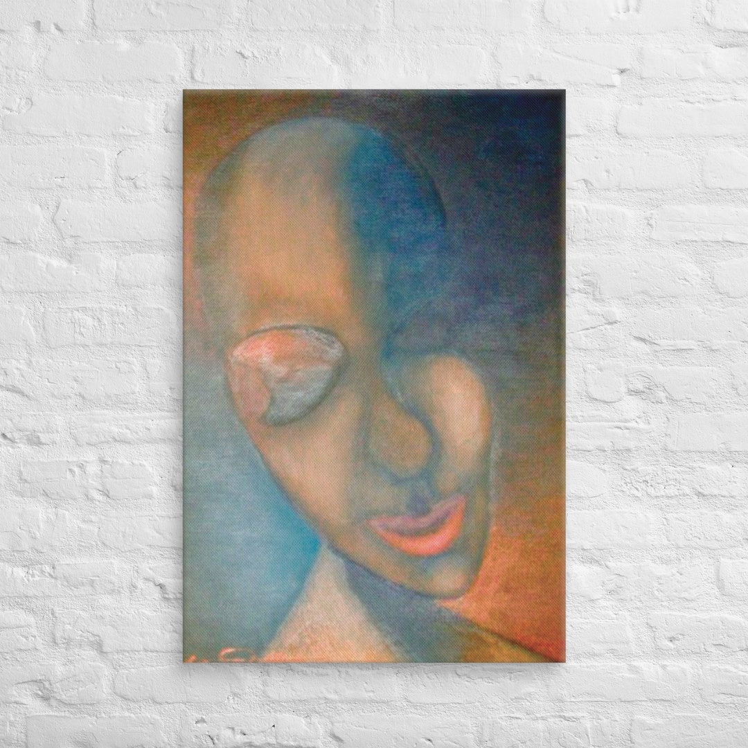 FACE PAINTING ART, Portrait Art Print, Face Painting on Canvas With ...