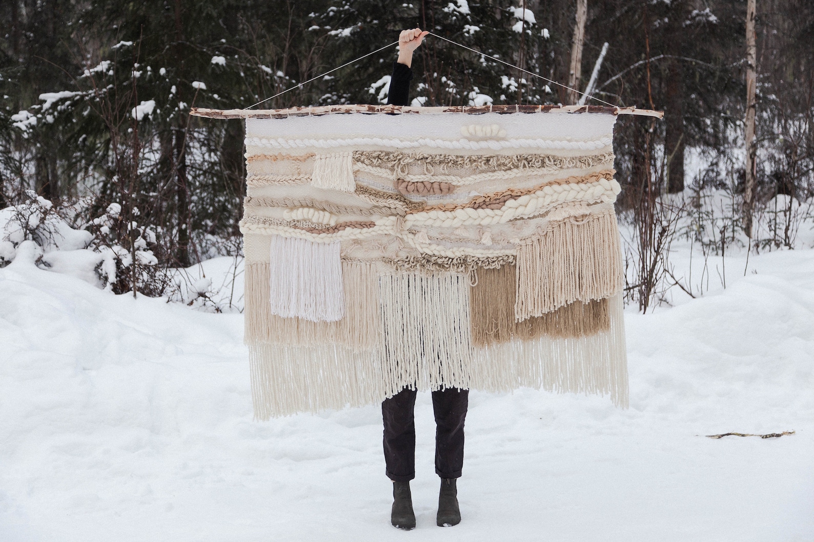 Extra Large Woven Wall Hanging//weaving Wall Hanging//textured Yarn ...
