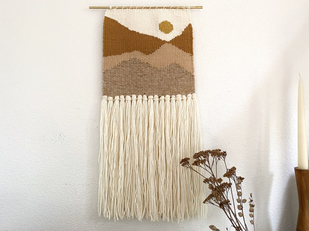 Mountain Weaving//weaving Wall Hanging//woven Wall Hanging//weaving ...
