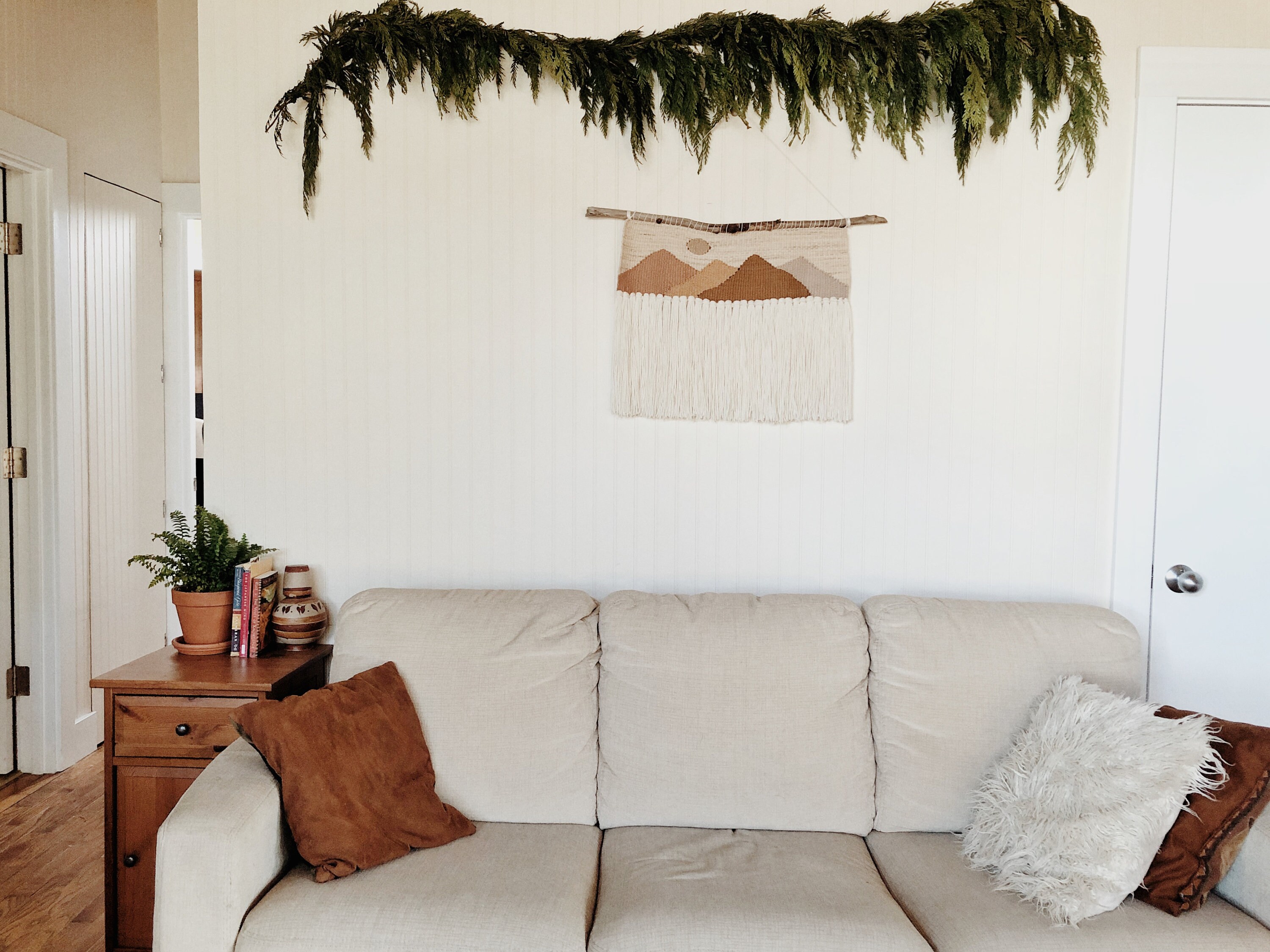 Large Mountain Woven Wall Hanging//weaving//frame Loom | Etsy