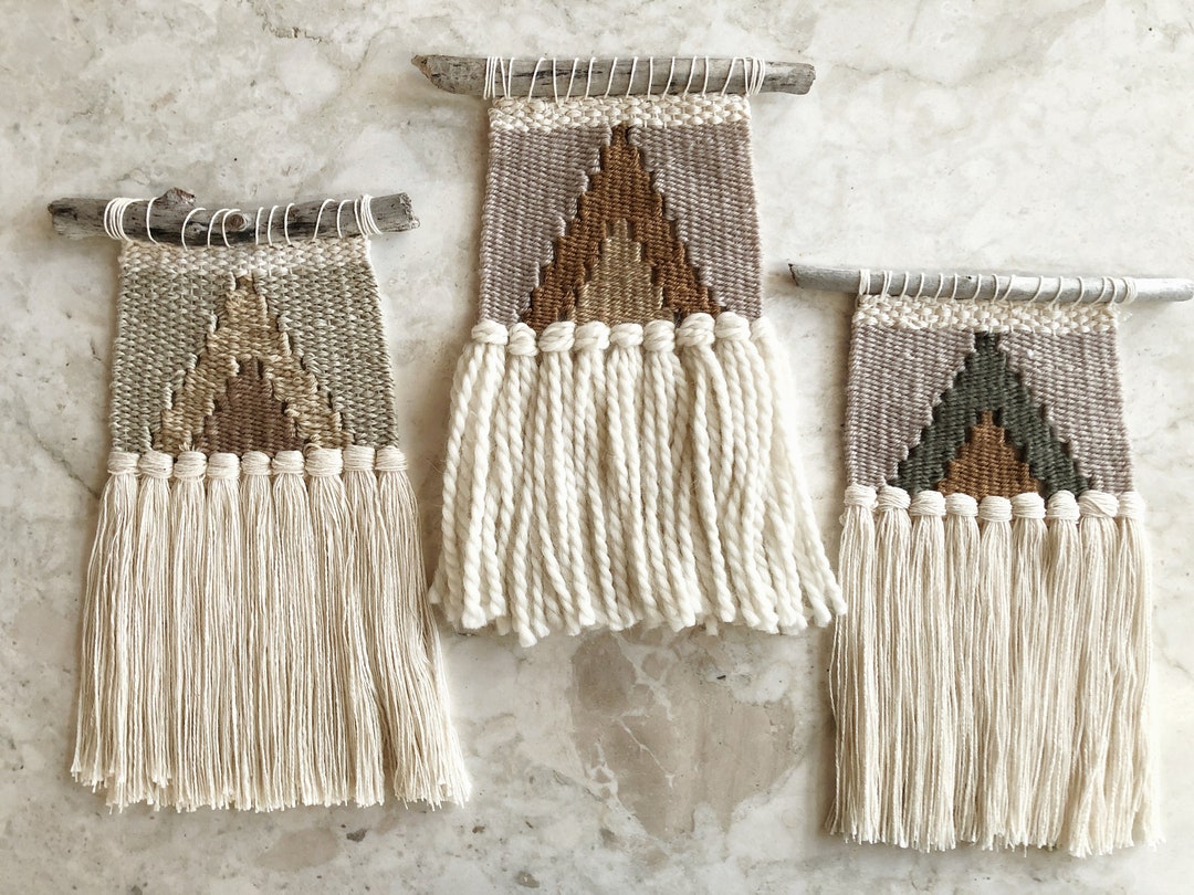 Mini Woven Wall Hanging//weaving//frame Loom Weaving//gifts for Her ...